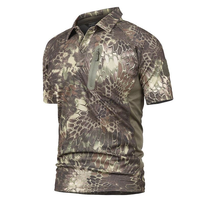Army Tactical Outdoor Quick-Dry Camo Polo Sleeve – ONE SHEAR®