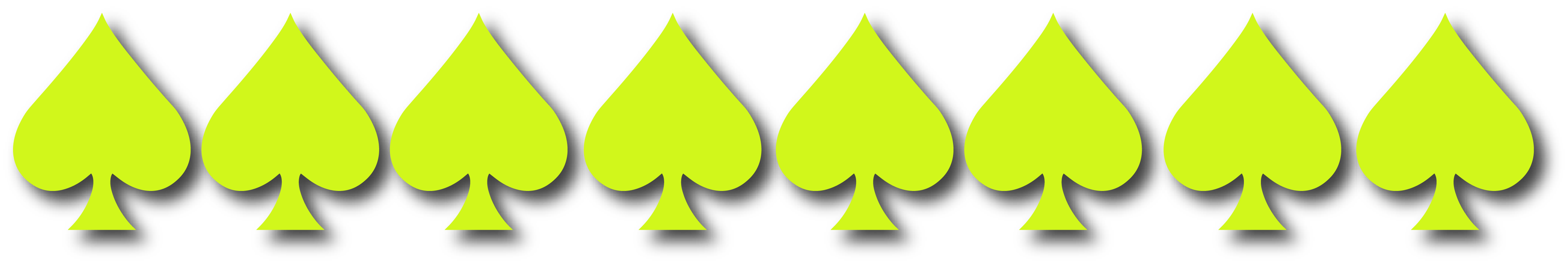 FLUORESCENT YELLOW REFLECTIVE ACE OF SPADE HELMET DECAL 8 PACK – ONE SHEAR®