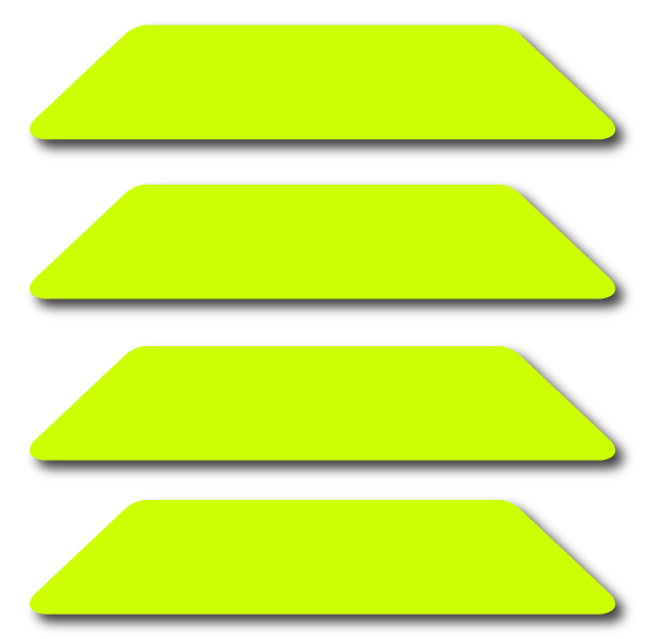 REFLECTIVE BULLARD WILDLAND HELMET STRIPS 4 PACK (MULTIPLE COLORS ...