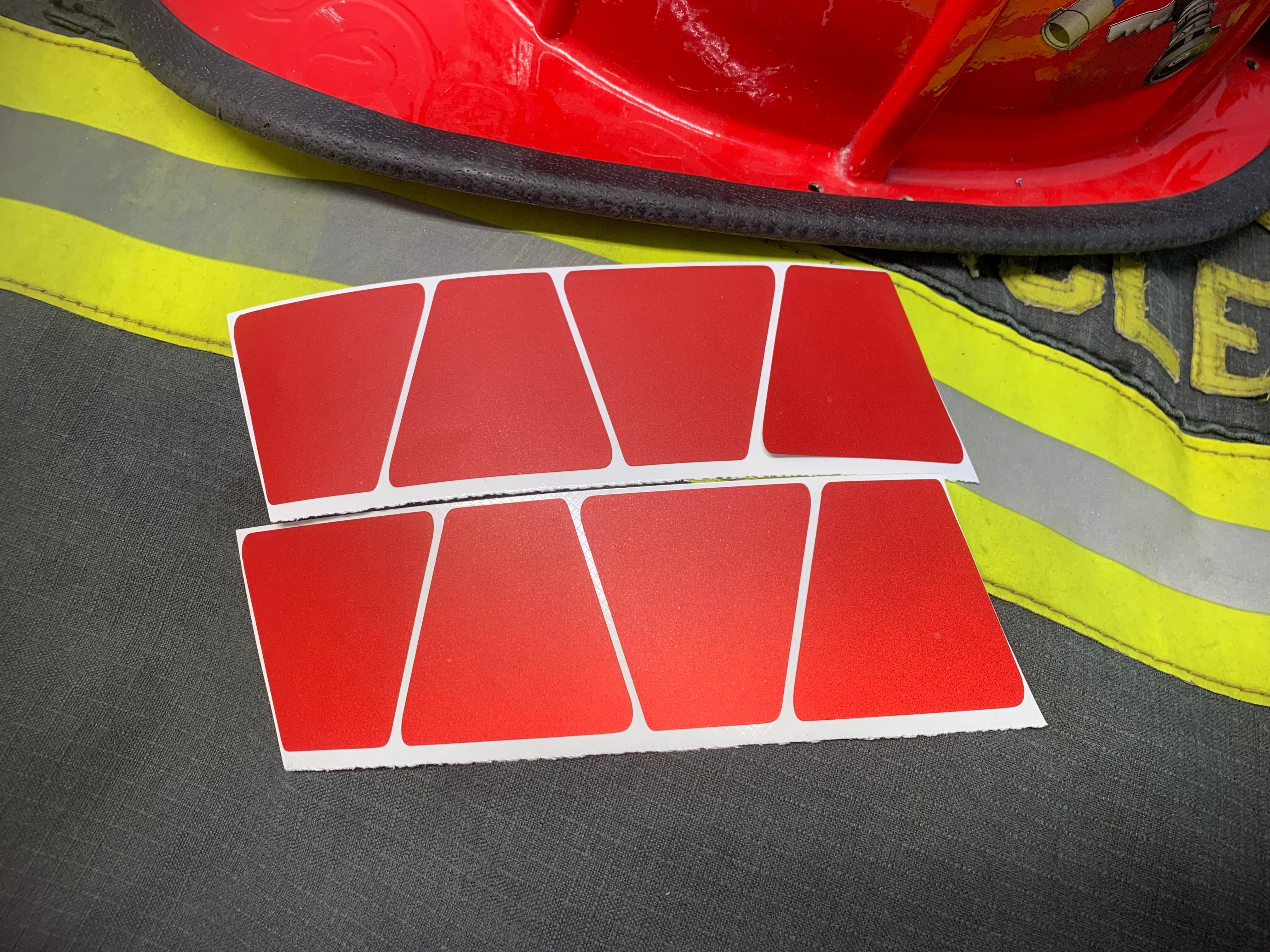 MATTE RED REFLECTIVE HELMET (TET) TETRAHEDRON 8 PACK – ONE SHEAR®
